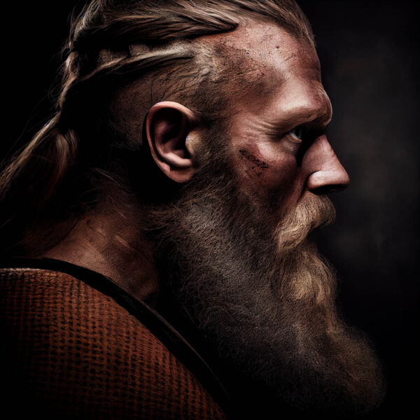 Viking profile portrait - SimplyArt - Facem arta accesibilă